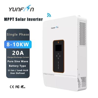 China 8KW Solar Hybrid Inverter 120/240V Split Phase with 90%+ Efficiency and IP65 Protection for Energy Storage Systems for sale