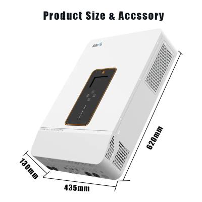 China YUNFAN 10kW 3-Phase Hybrid Solar Inverter with 30A-120A Current Options and IP65 Protection for sale