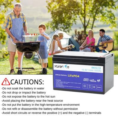 China 12V 12Ah LiFePO4 Solar Home Battery Backup for RV Golf Cart 153.6Wh for sale