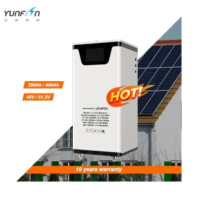 China 51.2V 300Ah Floor Lithium Ion Battery 15kWh 20kWh with Wheels for Solar Storage for sale