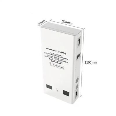 China Yunfan 51.2V 100Ah Stacked Energy Storage Battery LiFePO4 with Inverter for Home Solar for sale
