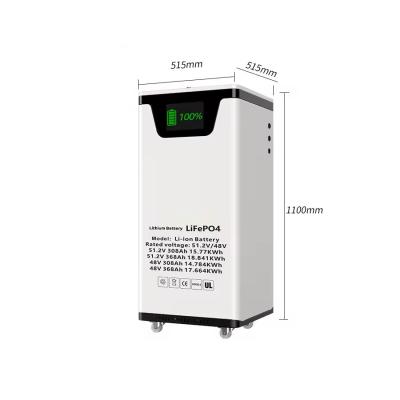 China 51.2V 300Ah 15kWh Floor Mounted LiFePO4 Lithium Battery Home Energy Storage for sale