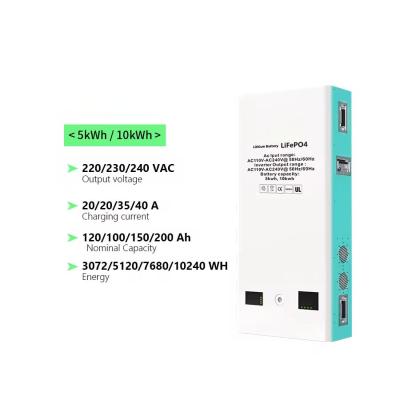 China 51.2V 100Ah Stacked Energy Storage Battery with Built-In Inverter for Home and Business for sale