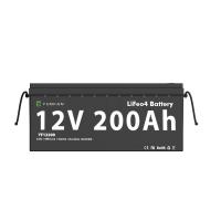 China 12.8V 200Ah Residential Lithium Ion Battery LiFePo4 Rechargeable Battery Pack ABS Black for sale