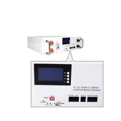 China 48V 100Ah 5.12kWh Rack-Mount LiFePO4 Battery with BMS for Solar Energy Storage for sale