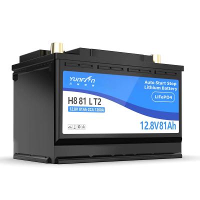 China 12V 81Ah Lithium Ion Car Battery for sale