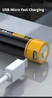 China USB Rechargeable Lithium Ion AA Battery 1.5V 2500mAh Micro USB Fast Charging Cylindrical Cell for sale