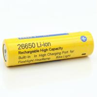 China USB 26650 Li-ion Rechargeable Battery 5000mAh 3.6V with Built-in Charging Port for Flashlight Headlamp for sale