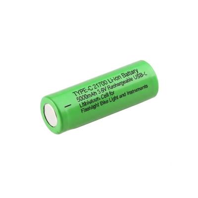 China URA2150 TYPE-C 21700 Li-ion Battery 5000mAh 3.6V Rechargeable USB-C Lithium Cell for sale