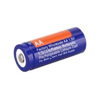 China USB AA 1.5V Li-ion Rechargeable Battery 2500mAh Lithium Cell for OEM Bulk Orders for sale