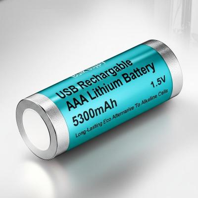 China Bulk USB Rechargeable AAA Lithium Battery 1.5V 530mAh Long-Lasting Eco Alternative to Alkaline for sale