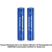 China AAA Li-ion Rechargeable Battery 530mAh 1.5V OEM ODM Customizable Certified for Global Use for sale