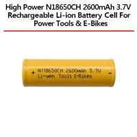 China N18650CH 2600mAh 3.7V Rechargeable Li-ion Battery Cell for Power Tools and E-Bikes for sale