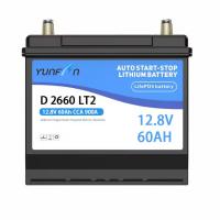 China 12V 60Ah LiFePO4 Start-Stop Battery Direct Replacement for AGM EFB 5000+ Cycles Lightweight for sale