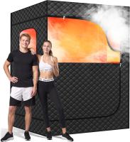 China Full Size Portable Sauna for Two Persons 1500W Carbon Heating with Digital Control 45-65°C Foldable Indoor Home Spa for sale