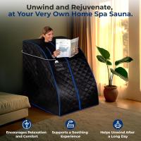 China Portable Home Sauna 1600W Dual Ceramic Heater with 100kg Foldable Chair and PU Cover for sale