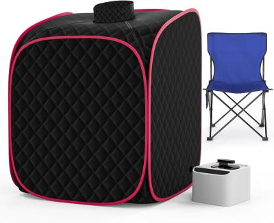 China Portable Sauna with Tourmaline Stones 1500W Carbon and Ceramic Heating Negative Ion Therapy Foldable Chair Home Detox Spa for sale
