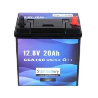 China 12V 20Ah LiFePO4 Starting Battery 4000+ Cycles Bluetooth Marine Car RV Lithium Cranking Battery With Smart BMS for sale