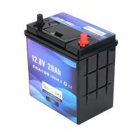 China 12V 20Ah LiFePO4 Starting Battery 4000+ Cycles Bluetooth Marine Car RV Lithium Cranking Battery With Smart BMS for sale