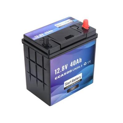 China 12V 40Ah LiFePO4 Starting Battery 500CCA Bluetooth Marine RV Truck Lithium Battery With Smart BMS for sale