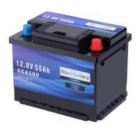 China 12V 56Ah LiFePO4 Starting Battery 500CCA Bluetooth Marine RV Truck Lithium Battery With Smart BMS for sale