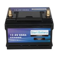 China 12V 60Ah LiFePO4 Battery 800CCA Bluetooth Marine Car Audio RV Solar Lightweight Lithium Starting And Deep Cycle Battery With Smart BMS for sale