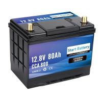 China 12V 80Ah LiFePO4 Deep Cycle Starting Battery 800CCA Bluetooth 1024Wh Solar Marine RV Off Grid Lithium for sale