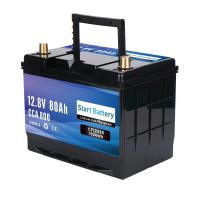 China 12V 80Ah LiFePO4 Deep Cycle Starting Battery 800CCA Bluetooth 1024Wh Solar Marine RV Off Grid Lithium for sale
