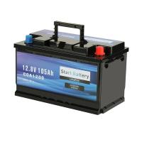 China 12V 105Ah LiFePO4 Battery 1200CCA Bluetooth 1344Wh Heavy Duty Lithium Battery for Diesel Trucks Marine Solar for sale