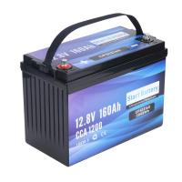 China 12V 160Ah LiFePO4 Battery 1200CCA Bluetooth 2048Wh Deep Cycle Solar Battery for Off-Grid Marine Backup for sale