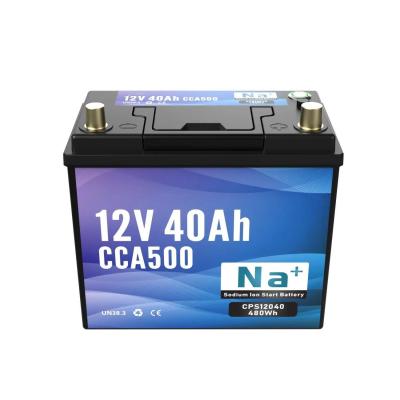 China 12V 40Ah Sodium Ion Starting Battery 500CCA Bluetooth All-Weather Power for Automotive Marine Outdoor for sale