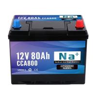 China 12V 80Ah Sodium Ion Starting Battery 800CCA Bluetooth for Marine Off-Grid Systems for sale