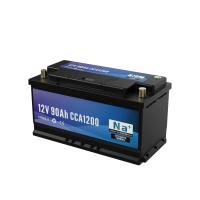 China 12V 90Ah Sodium Ion Starting Battery 1200CCA Bluetooth for Heavy Duty Trucks Marine and Generators for sale