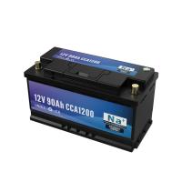 China 12V 90Ah Sodium Ion Starting Battery 1200CCA Bluetooth for Heavy Duty Trucks Marine and Generators for sale