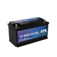 China 12V 90Ah Sodium Ion Starting Battery 1200CCA Bluetooth for Heavy Duty Trucks Marine and Generators for sale