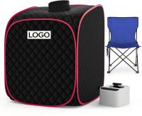 China OEM ODM Portable Sauna Kit 700W Carbon Heating Personal Spa with Foldable Chair Foot Warmer Pad for sale