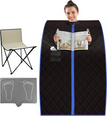 China Portable Negative Ion Sauna 900W 6 Carbon Fiber Panels Tourmaline Stones Far Infrared Detox Spa OEM ODM for sale