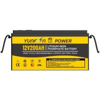 China 12V 200Ah LiFePO4 Deep Cycle Battery - 45kg RV Marine Solar Power Pack with 3000-5000 Cycle Life for sale