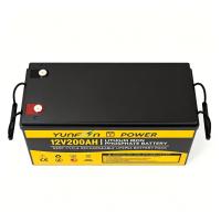 China 12V 200Ah LiFePO4 Deep Cycle Battery - 45kg RV Marine Solar Power Pack with 3000-5000 Cycle Life for sale