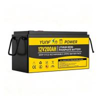 China LiFePO4 Deep Cycle Battery 12.8V 200Ah 2560Wh with BMS 5000 Cycles Drop-in Replacement for RV Solar Marine UPS for sale