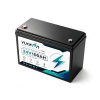 China 24V 100Ah LiFePO4 Lithium Battery with 2560Wh Capacity and IP55 Protection for Backup Power Systems for sale