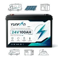 China 24V 100Ah LiFePO4 Lithium Battery with 2560Wh Capacity and IP55 Protection for Backup Power Systems for sale