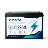 China 24V 100Ah LiFePO4 Lithium Battery with 2560Wh Capacity and IP55 Protection for Backup Power Systems for sale