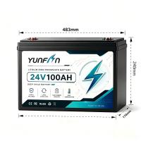 China 24V 100Ah LiFePO4 Lithium Battery with 2560Wh Capacity and IP55 Protection for Backup Power Systems for sale