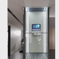 China Elegant Glass Home Elevator | 400kg Automatic Screw-Driven Home Lift for sale