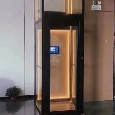 China Stainless-Steel Hydraulic Home Elevator – 5 Stops, Microprocessor Controlled for sale