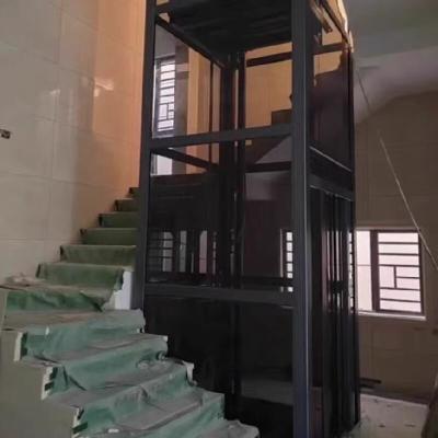 China Elegant Stainless-Steel Cabin Hydraulic Home Lift – 5 Stops, 14.5 m for sale