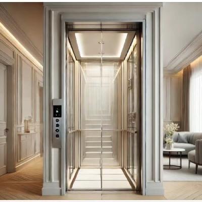 China Microprocessor Hydraulic Home Elevator Aluminium Alloy Domestic Hydraulic Lift for sale