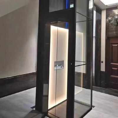 China Microprocessor-Controlled Hydraulic Sightseeing Elevator for Villas for sale