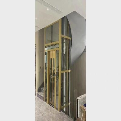 China Elegant Semicircular Home Elevator | Gearless Traction Lift for sale